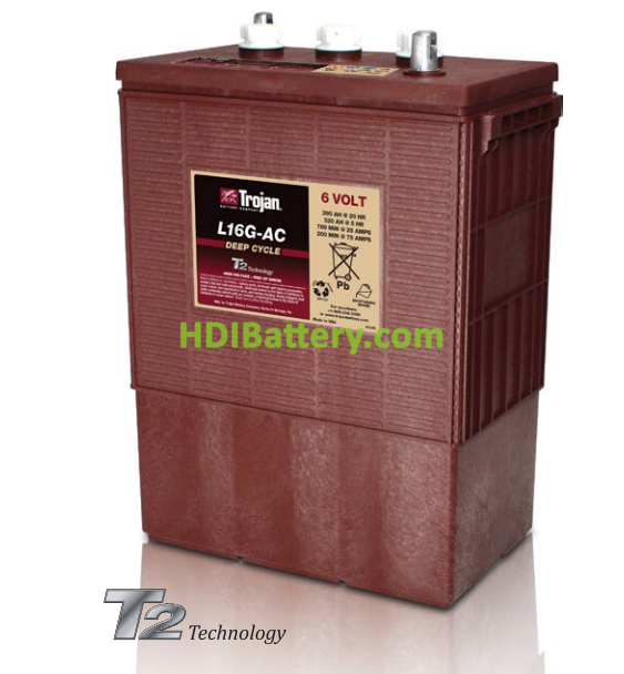 Batería para instalaciones solares 6V 390Ah Trojan L16G-AC