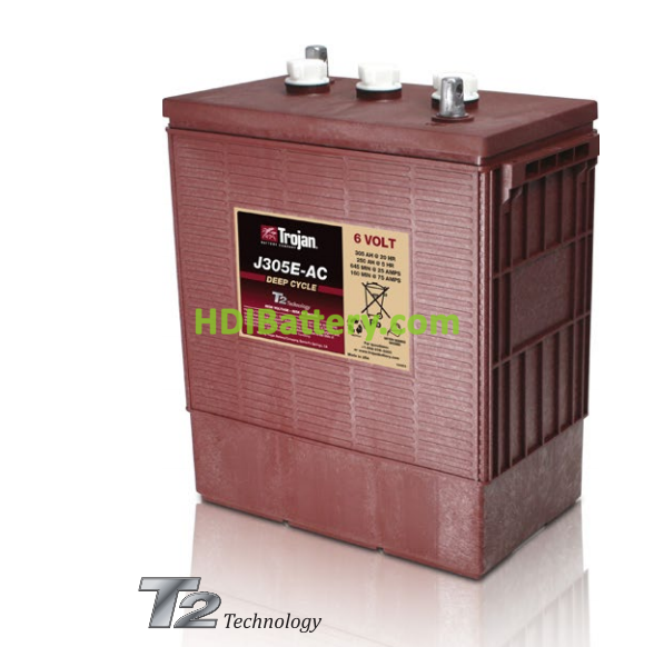 Batería solar plomo acido 6v 315ah Trojan J305G-AC